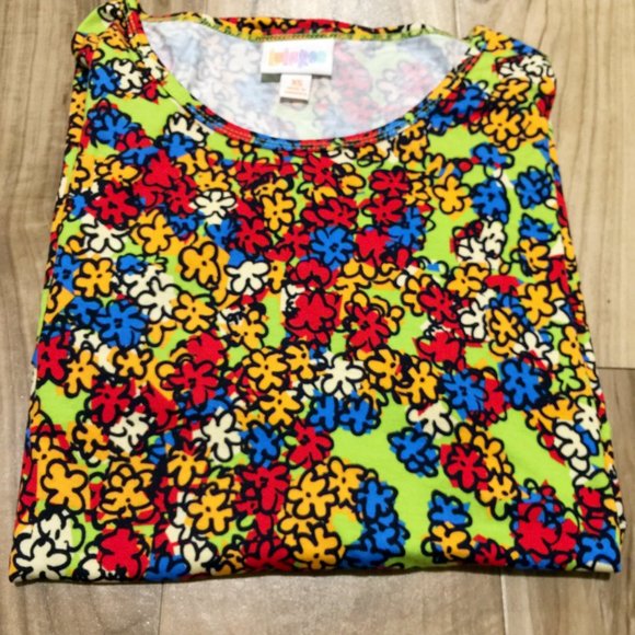 LuLaRoe | Tops | Lularoe Floral Irma Top Xs Retro Mod Hippie Flower ...